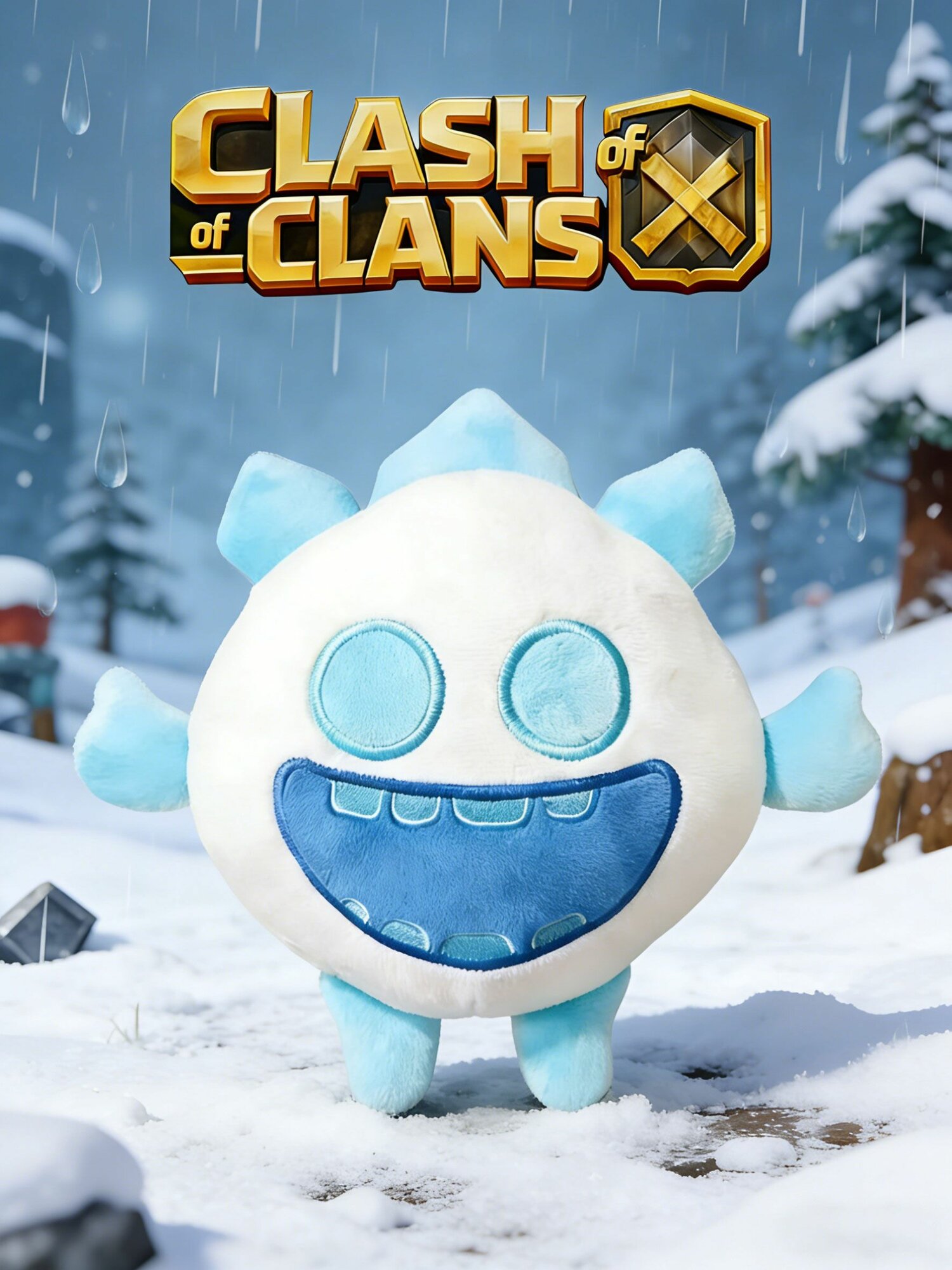 Мягкая игрушка Clash of Clans / Clash Royale: Ледяной дух (Ice Spirit), 9 см