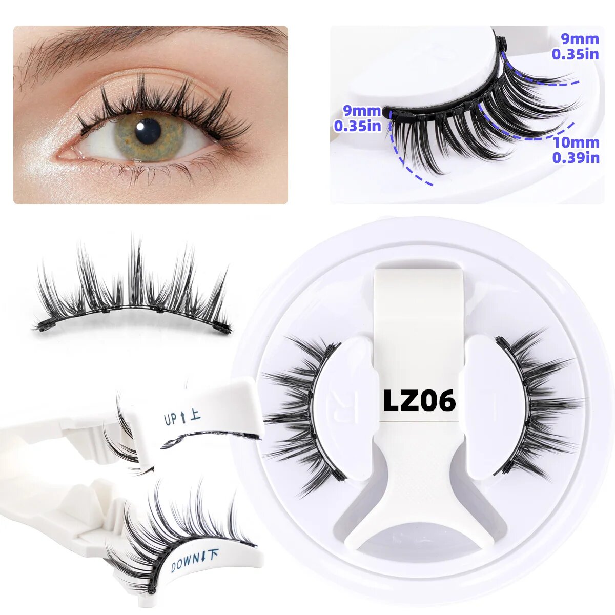 Магнитные ресницы Lanjinglin черные LZ06