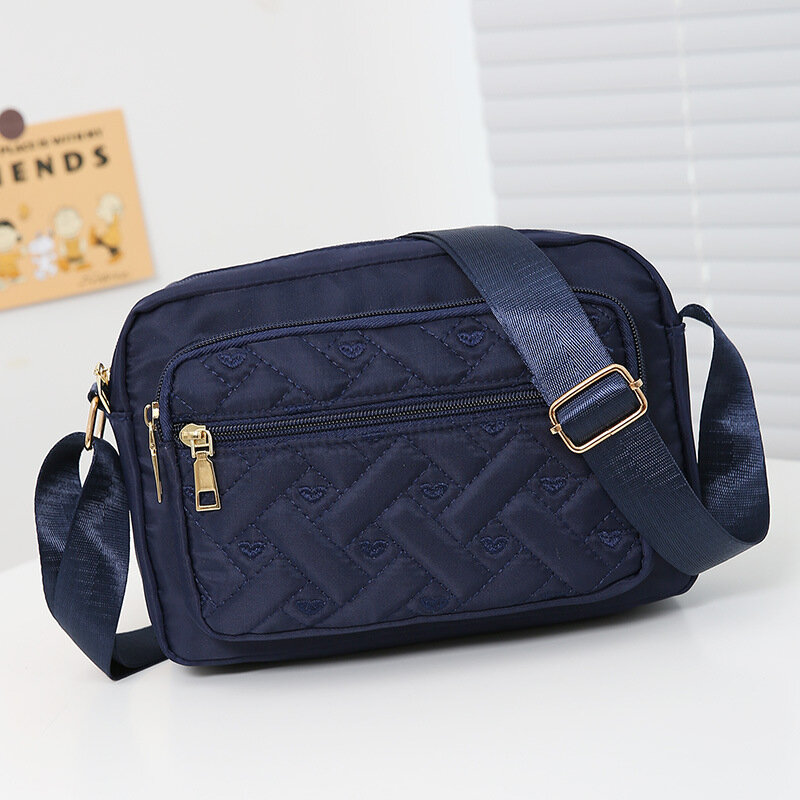 Новая женская сумка-кроссбоди, маленькая квадратная сумка из хлопковой ткани, от производителя, модная и универсальная женская сумка через плечо.