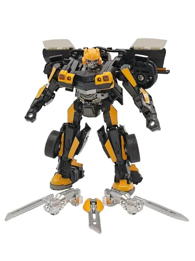 Трансформер Bumblebee из сплава и пластика, черный и оранжевый, робот, высота 17 см