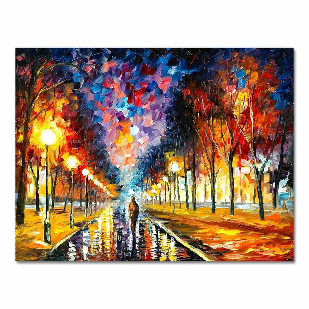 Абстрактный пейзаж на холсте 30x40см, цвет 1940-03