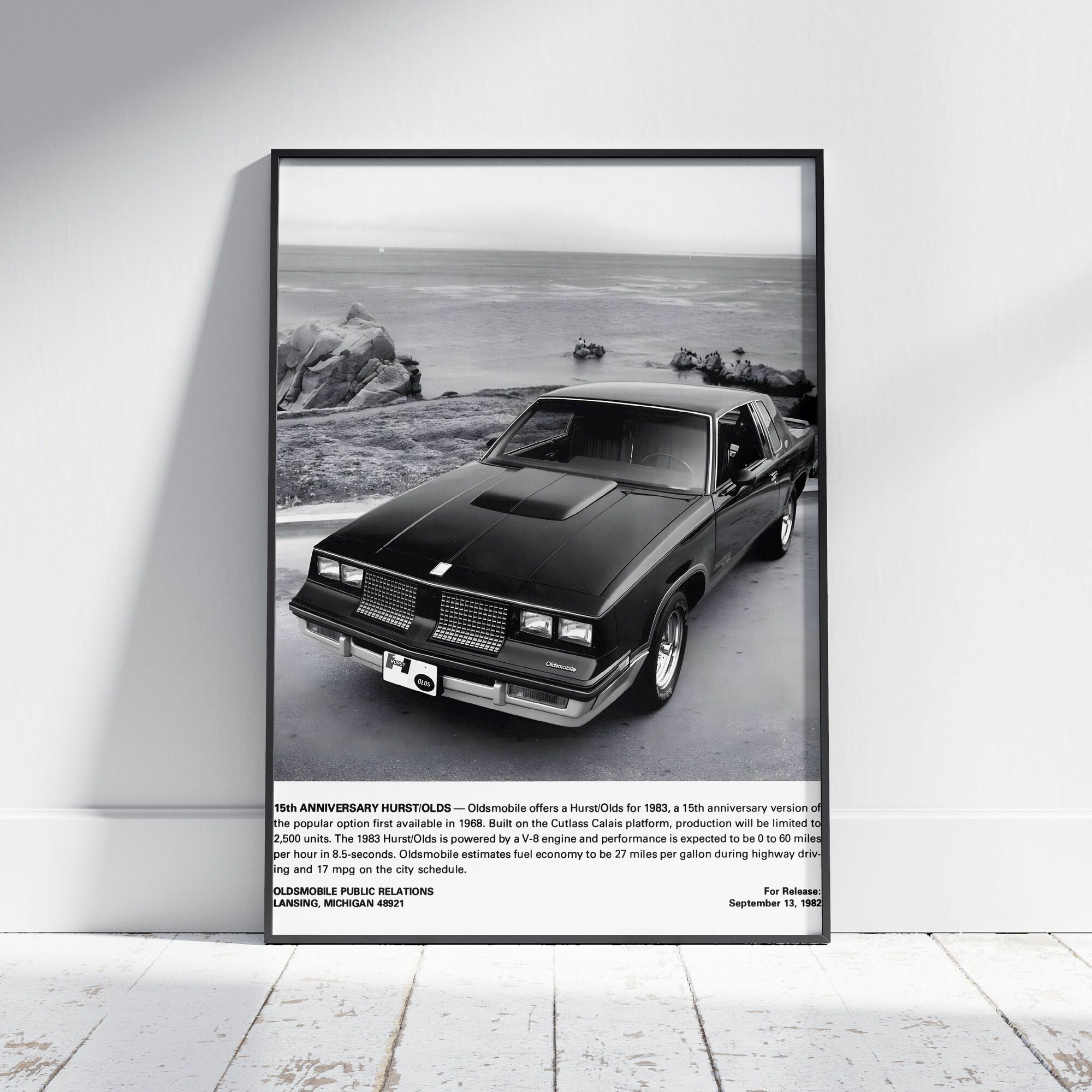 Плакат на стену для интерьера Лоурайдер (Oldsmobile Cutlass 7) - Постер по тюнингованным автомобилям формата А3 (30x42 см)