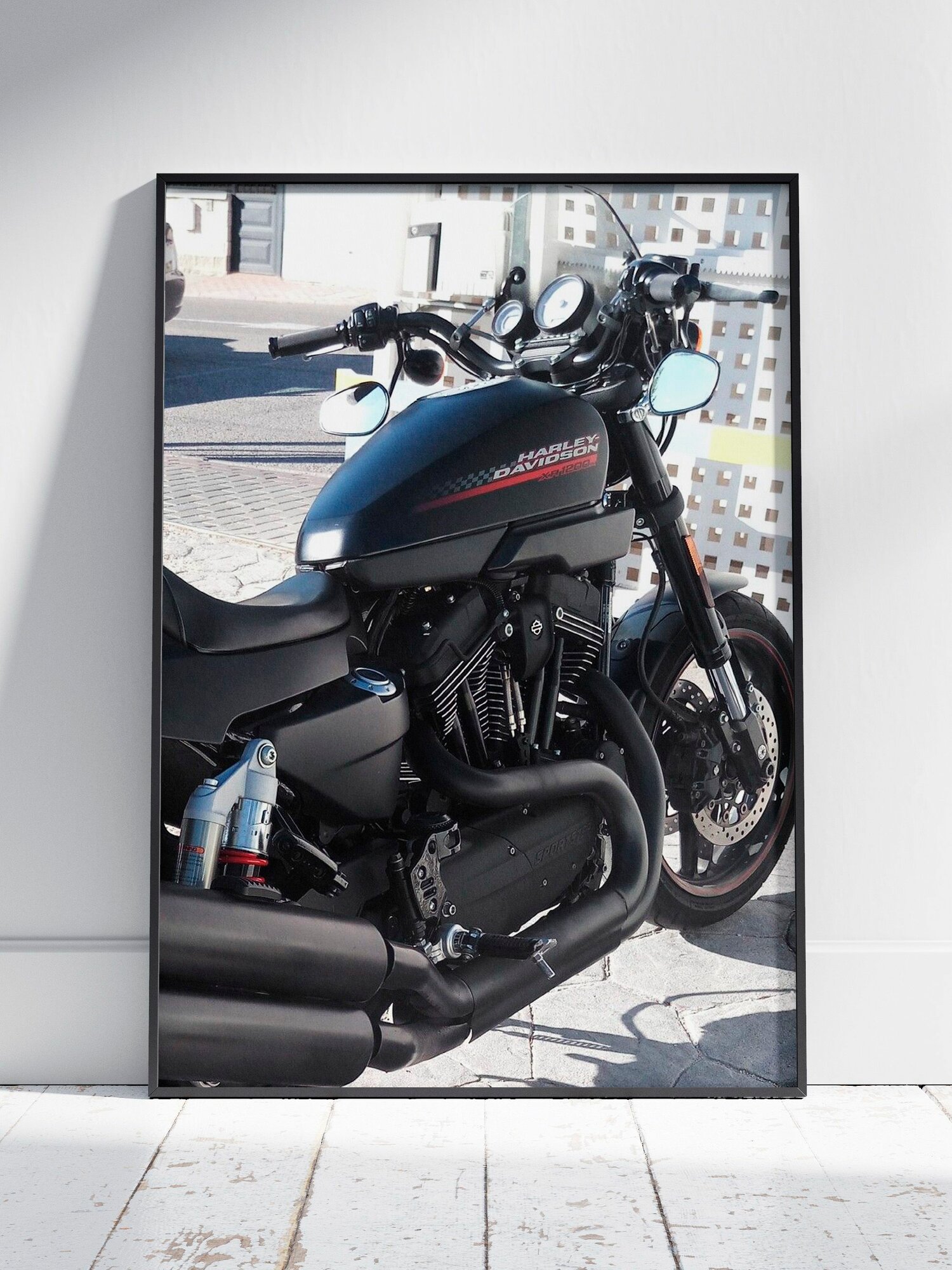 Плакат на стену для интерьера Авто и Мото (Харлей Дэвидсон XR1200 - Harley Davidson XR1200) - Постер по транспорту формата A3 (30x42 см)