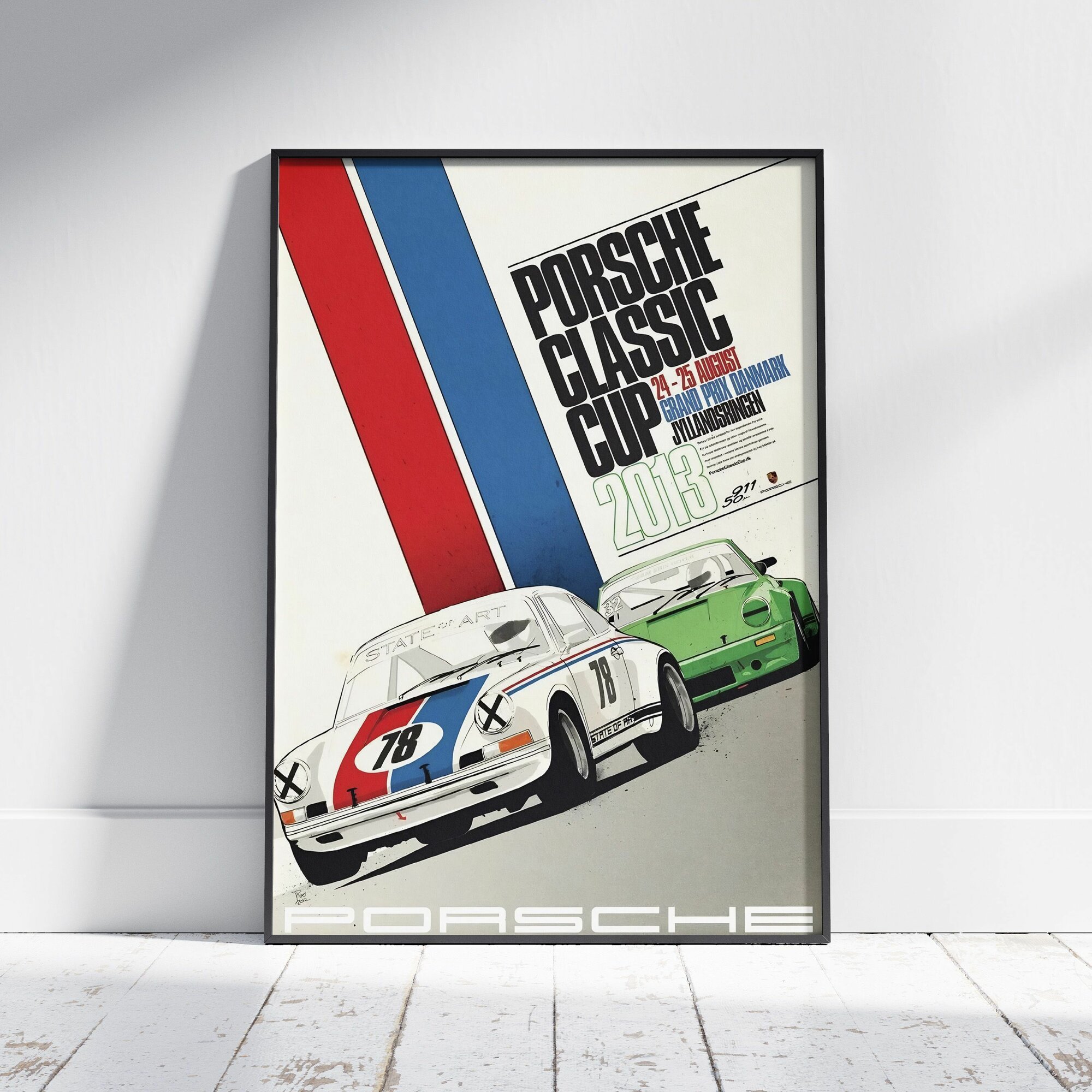 Плакат на стену для интерьера Культовые машины (Porsche 911 1) - Постер по легендарным и классическим ретро автомобилям формата А4 (21x30 см)