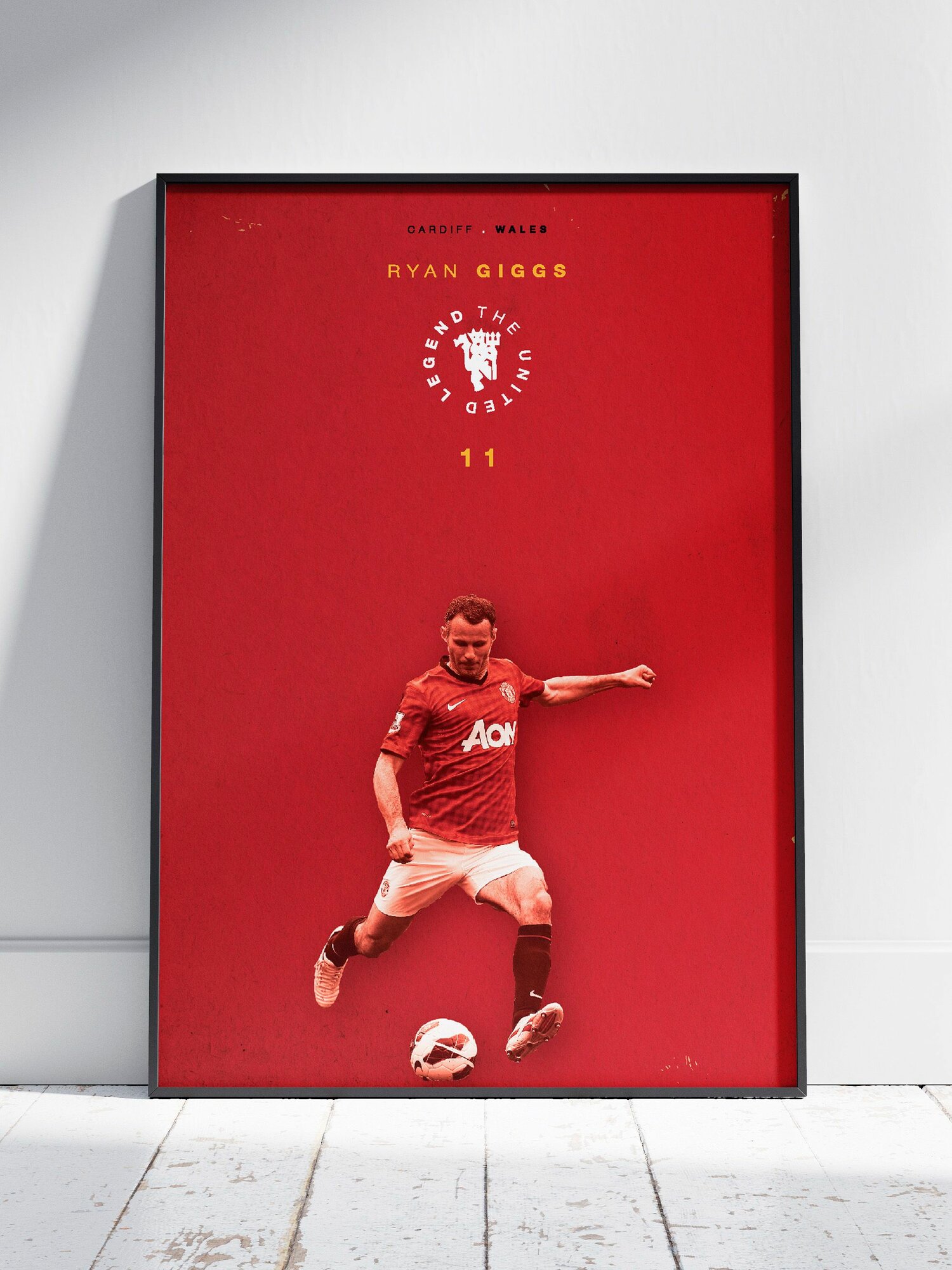 Плакат на стену для интерьера Легендарные Игроки Футбол (Райан Гиггз - Ryan Giggs 3) - Постер по спорту и физической активности формата A4 (21x30 см)