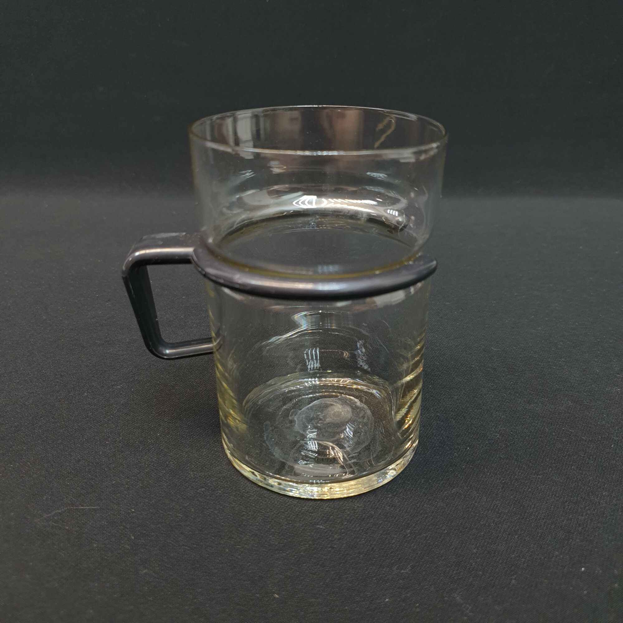 Винтажный стакан с ручкой, стекло 400 мл, СССР