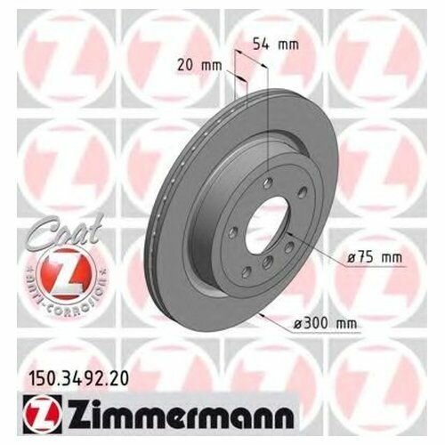 Диск тормозной Zimmermann 150349220 для BMW Z4 E89
