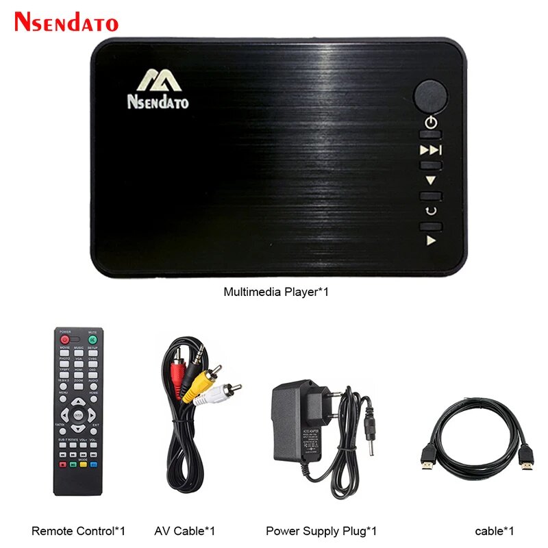 Медиаплеер 1080P, EU Plug
