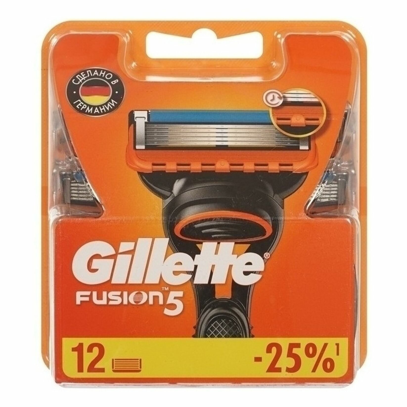 Кассеты Gillette Fusion 5 с пятью лезвиями 12 шт
