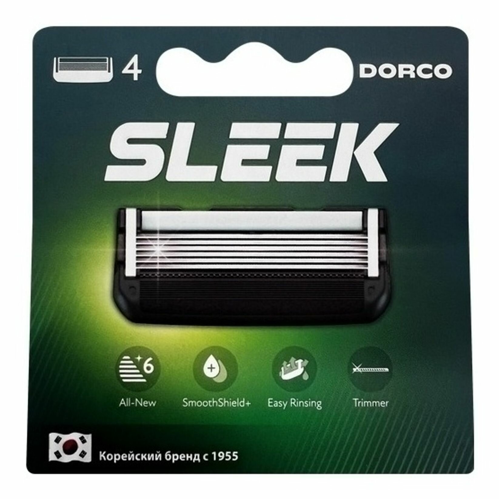 Кассеты Dorco Sleek для станка с шестью лезвиями 4 шт