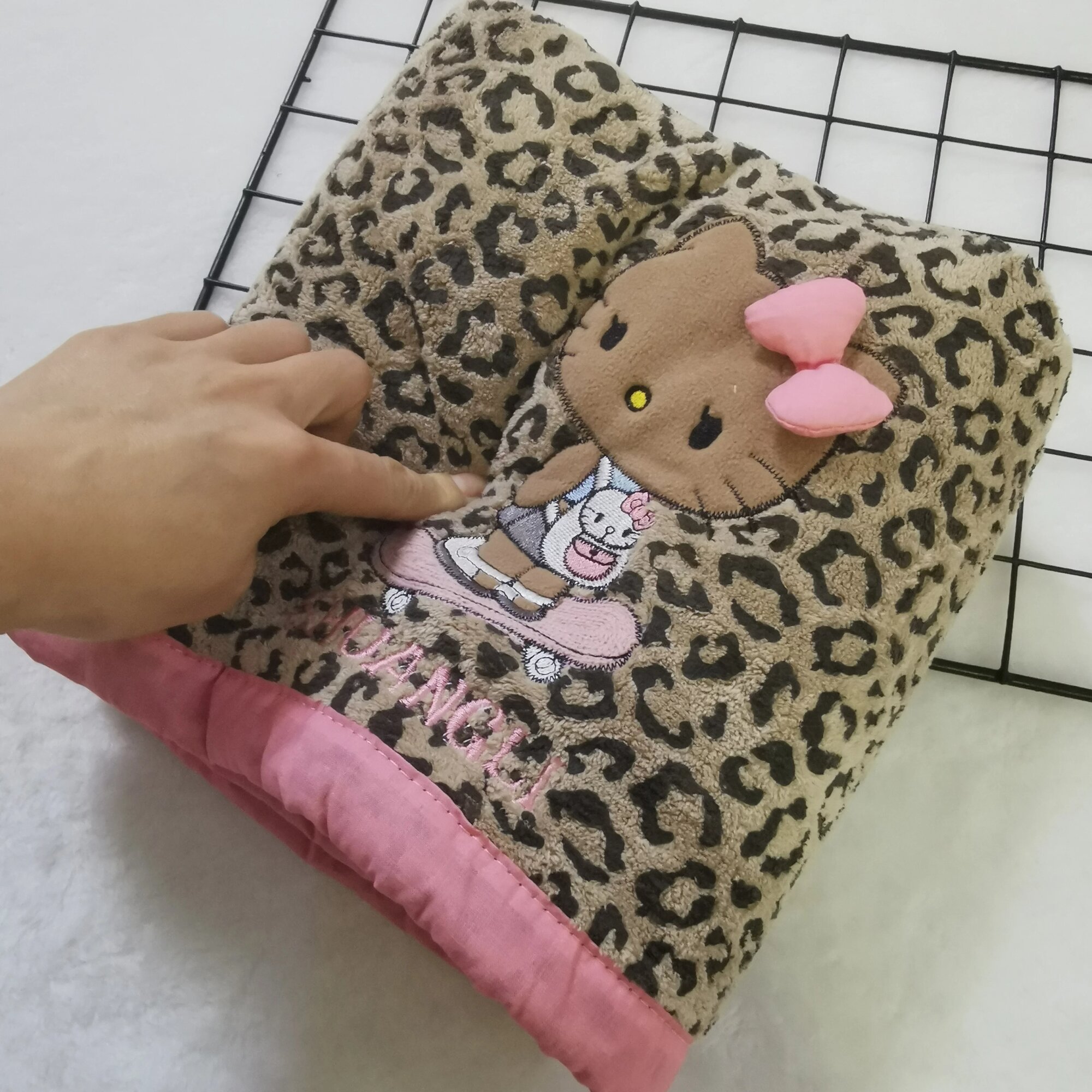 Леопардовый принт кота, большая ванная махровая ткань, 80x150 см, чайно-коричневый цвет, быстро сохнущая