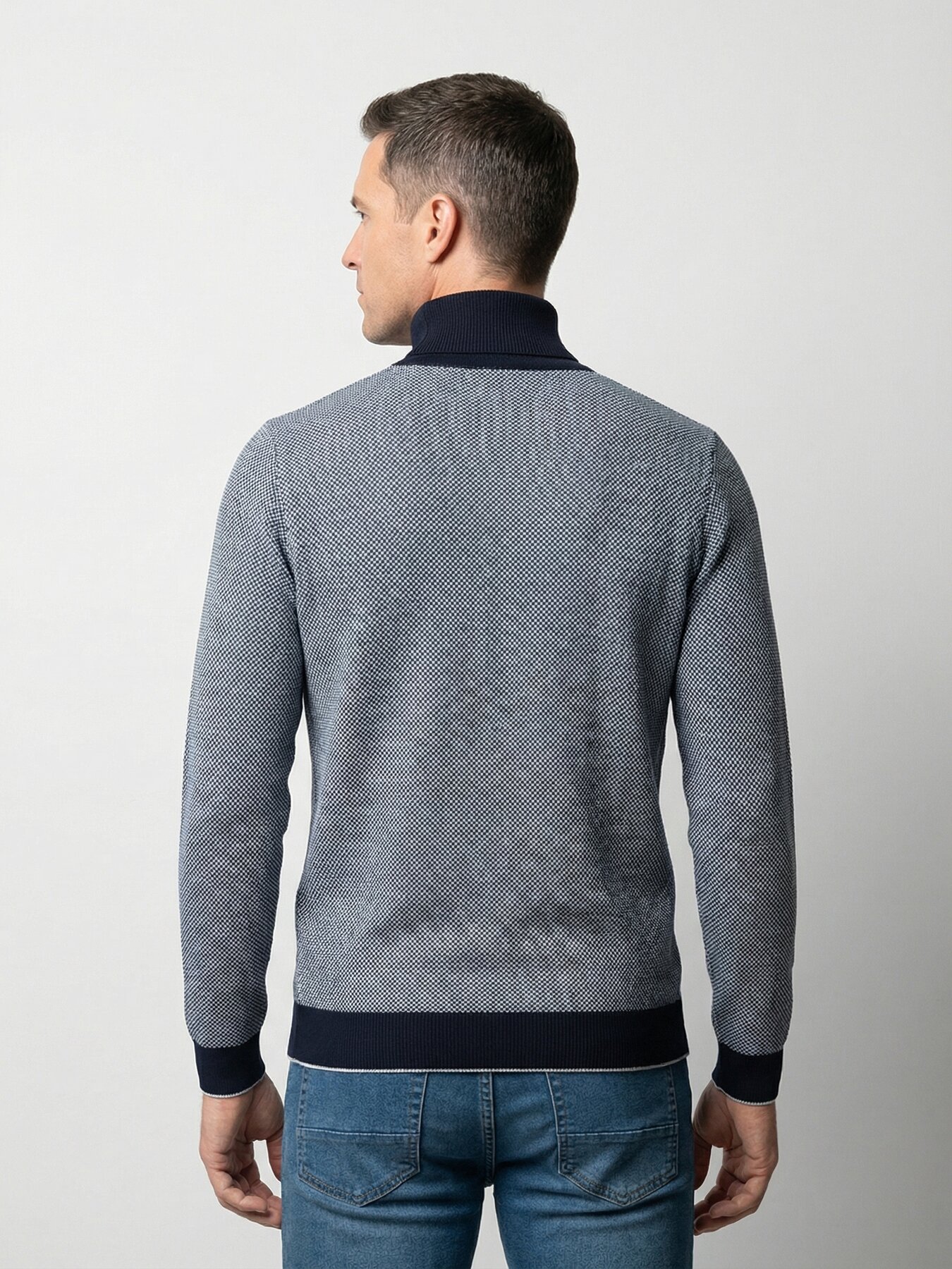 Свитер Alessandro Manzoni Denim, размер 52, , темно-синий — фото 1