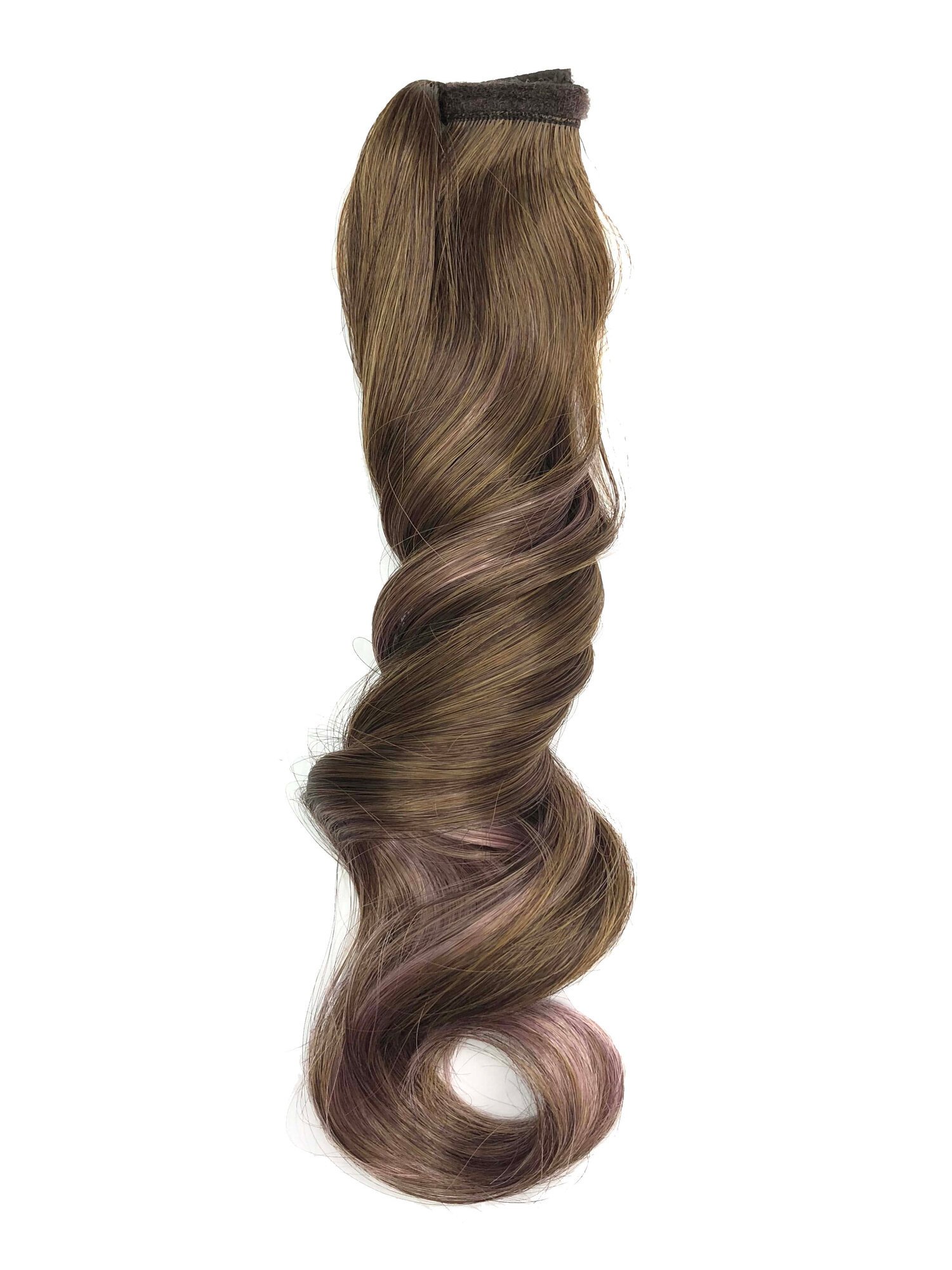Hairshop Хвост на липучке HairUp! цвет Light coffee/ Ф 26 52 см (75гр) SF (Light coffee/ Розово-фиолетовый)
