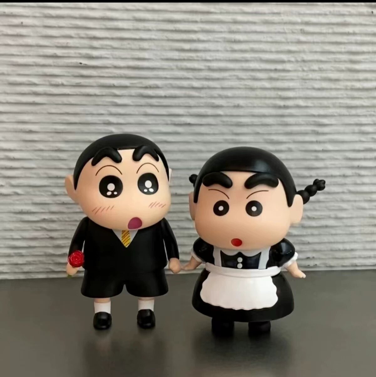 Модная мультяшная игрушка-фигурка Креон Шин-чан в костюме курьера Meituan Ele.me, милый аниме-аксессуар для автомобиля