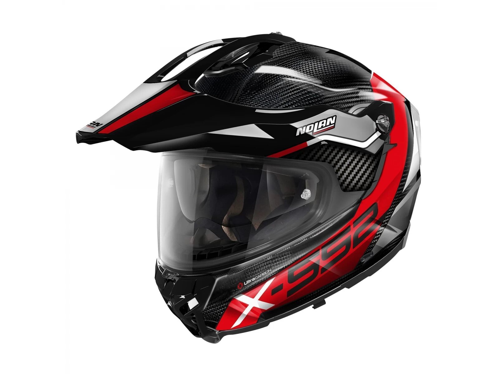 Мотошлем NOLAN X-552 ULTRA CARBON (2024) Dinamo N-Com 022, Carbon Red/White/Glossy Black, M