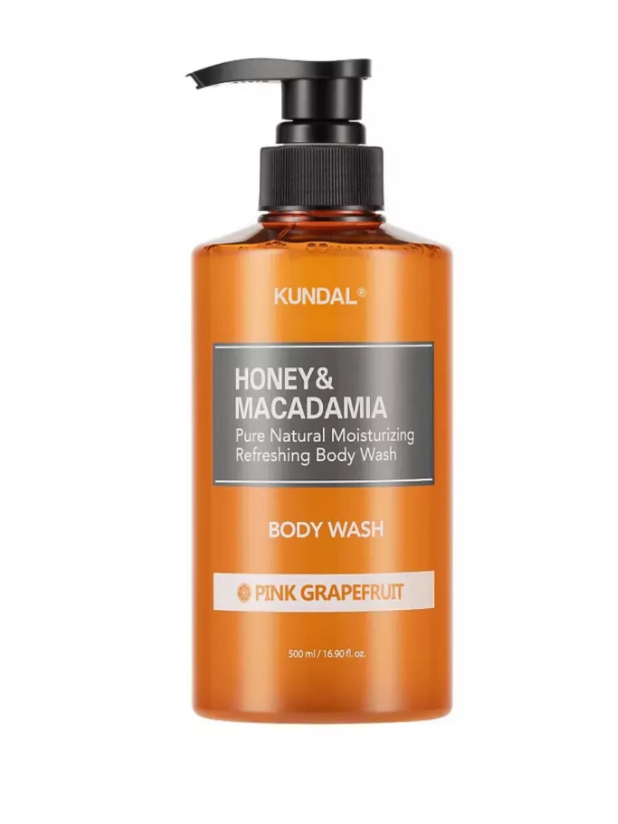 KUNDAL Гель для душа Розовый грейпфрут Honey & Macadamia Body Wash, 500 мл