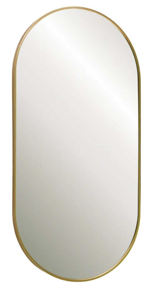 Зеркало Silver Mirrors Aurora 50х100 51, 3 см, в золотой раме, зеркало настенное в ванную, в современном стиле