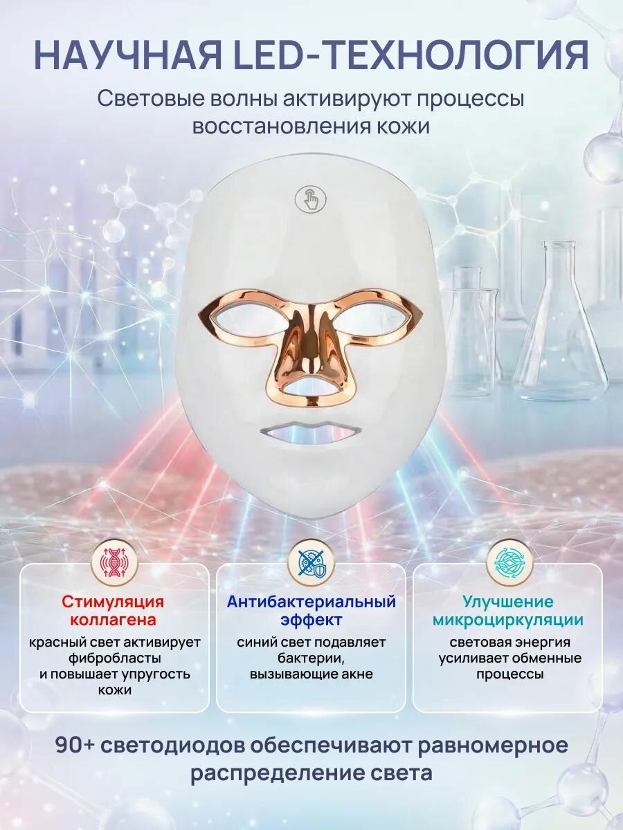 LED маска для лица светодиодная
