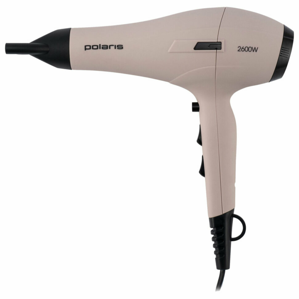 Фен POLARIS PHD 2600AСi Salon Hair, 2600 Вт, 2 скорости, 3 температурных режима, ионизация, розовый пепел, 64278, PHD 2600ACi, 456753