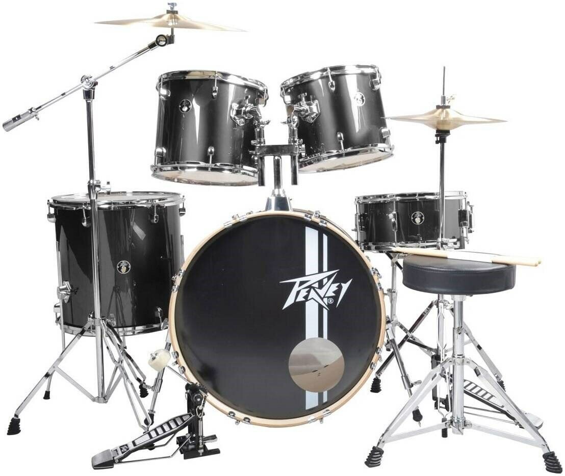 Peavey PV 5PC Drum Set - Black Барабанная установка (бас-барабан, три тома, малый барабан, каркас, п