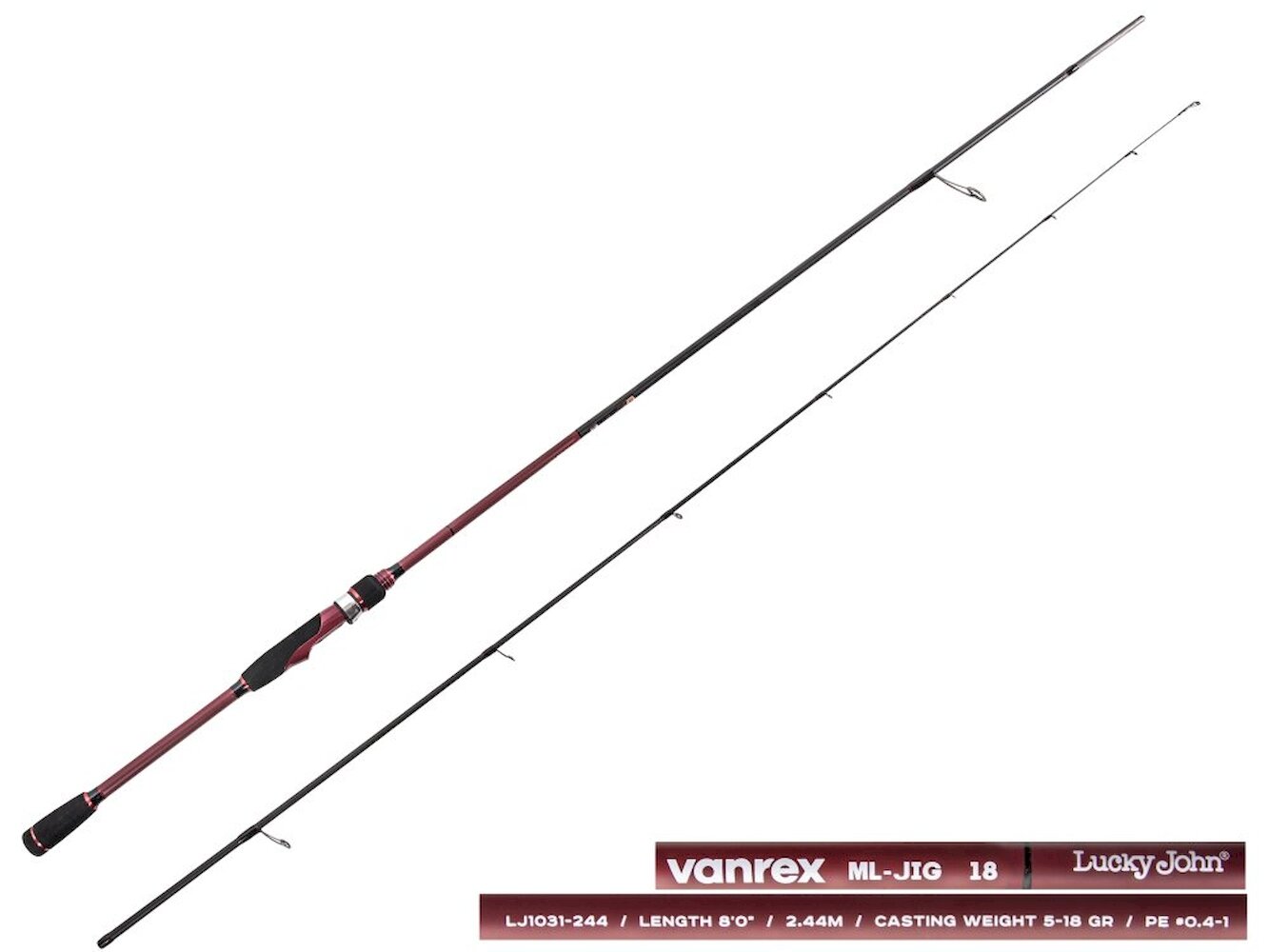 Удилище спиннинговое Lucky John Vanrex ML-JIG 18 8'0/2.44