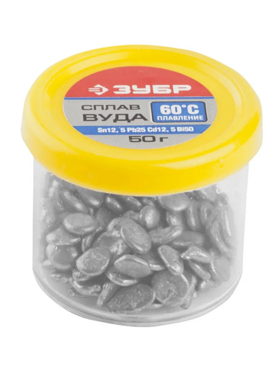 ЗУБР вуда, (Sn12.5, Pb25, Cd12, 5Bi50 ), 60°C, 50 г, ле