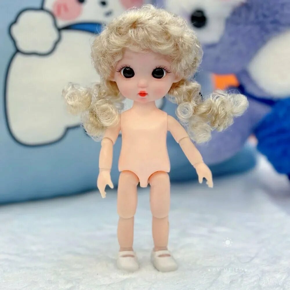 Кукла BJD 17 см, 6 дюймов, 1/8, 13 шарниров, голая с обувью, 3D глаза, для переодевания