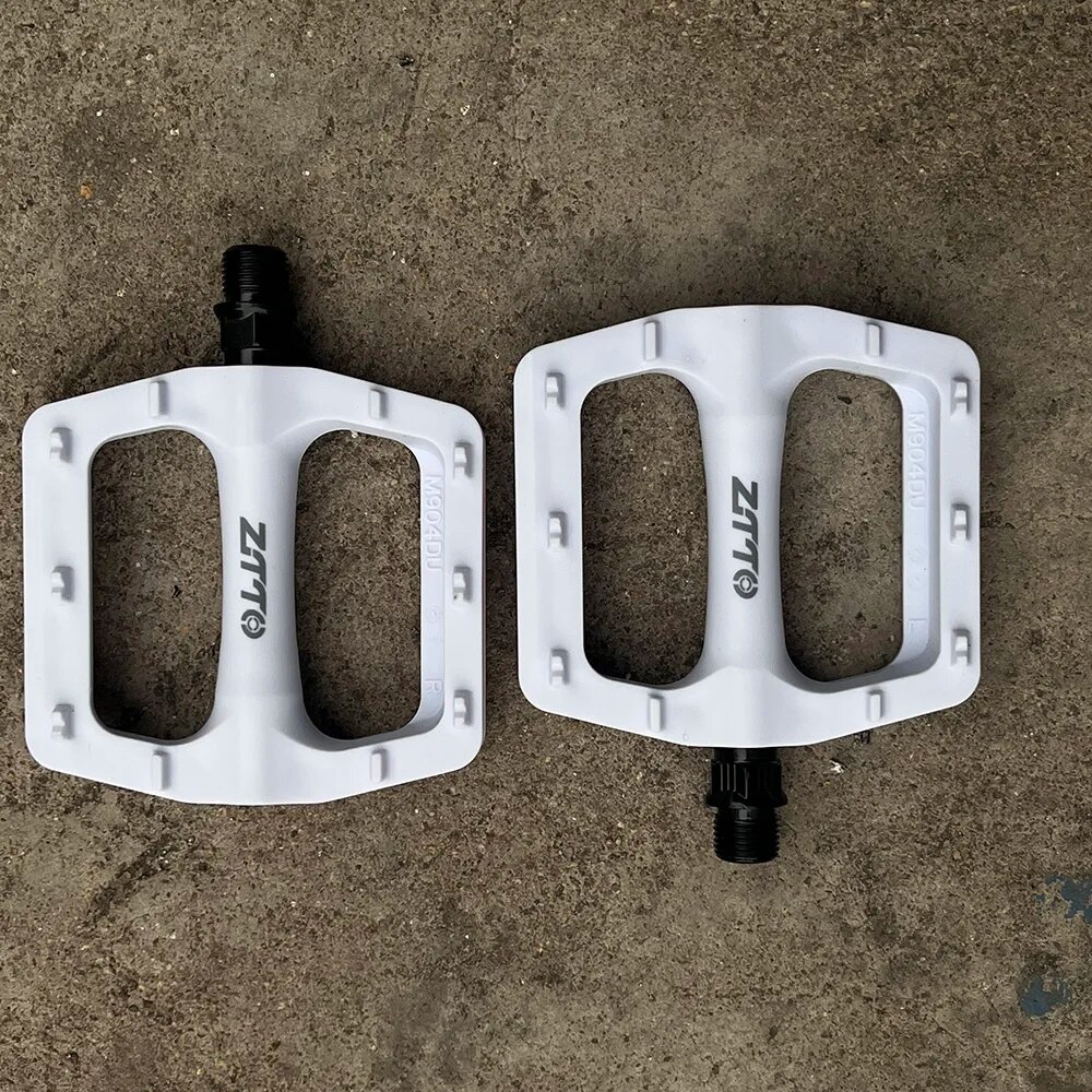 Педали ZTTO Ultralight 218г черные пластиковые Белый, White