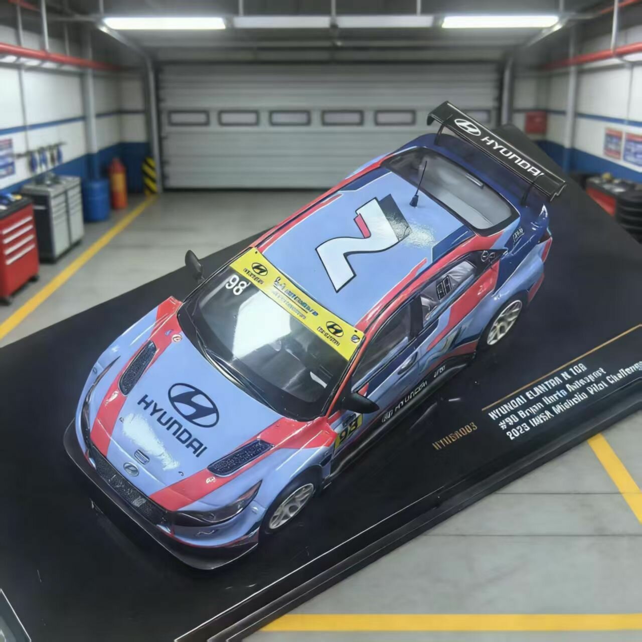 IXO 1:43 Hyundai Elantra N TCR #98 Bryan Herta Autosport 2023 IMSA Michelin Pilot Challenge Литая модель автомобиля