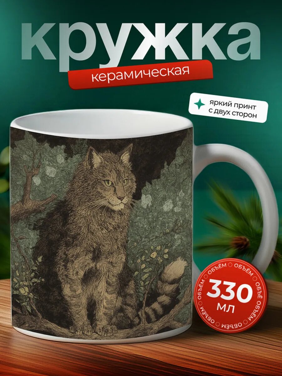 Кружка Гранитный бобтейл кот 18,