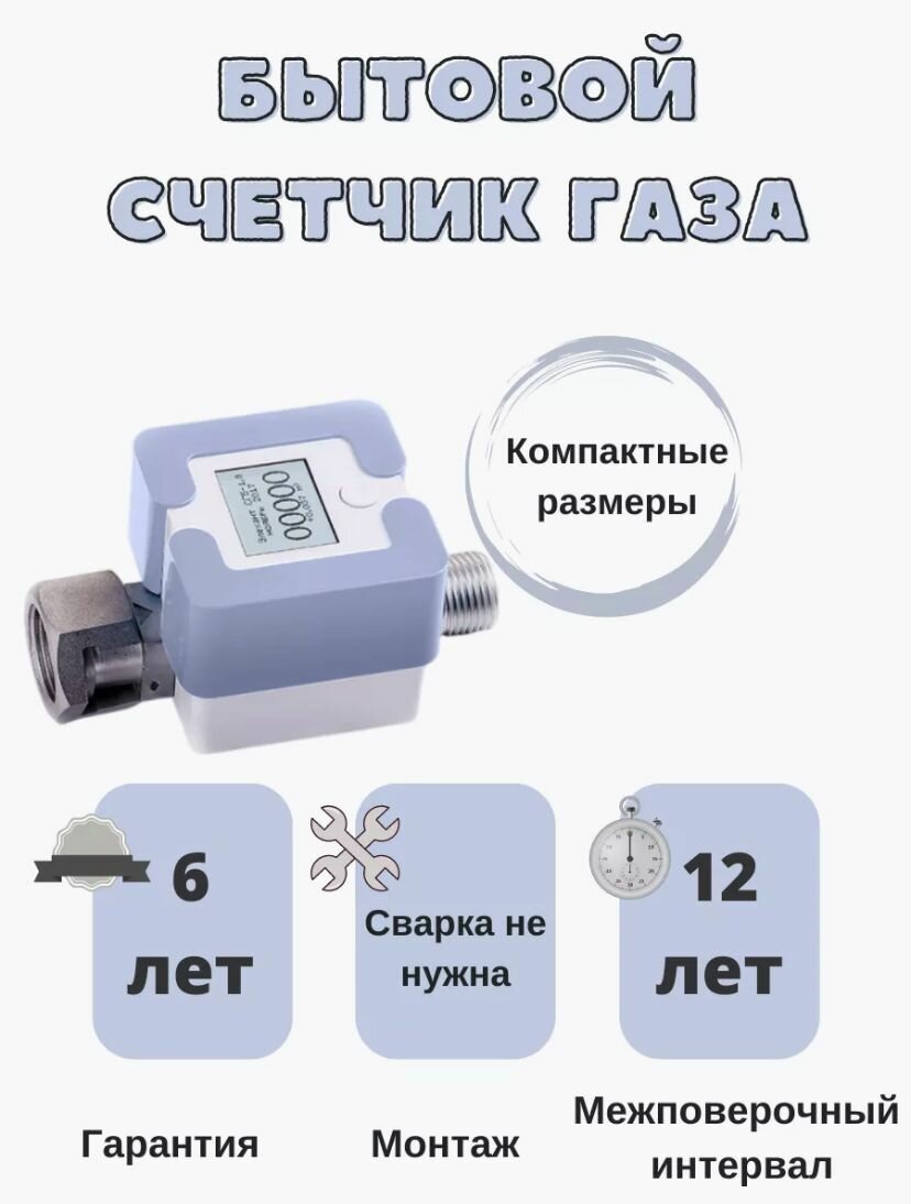 Элехант Счетчик газа Струйный, G1.8