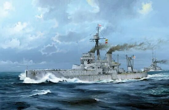 1/350 Линейный корабль Королевского флота Великобритании HMS Dreadnought в 1918 году Пластиковая сборная модель