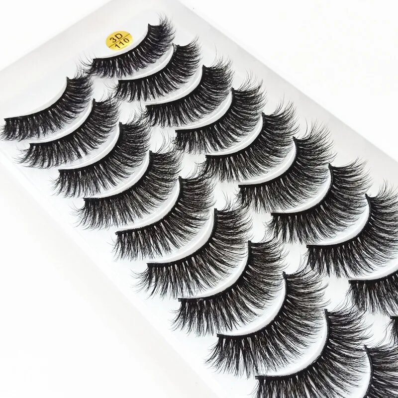 MIOFIA накладные ресницы черные 10 пар Черный, 10 PAIRS 3D110