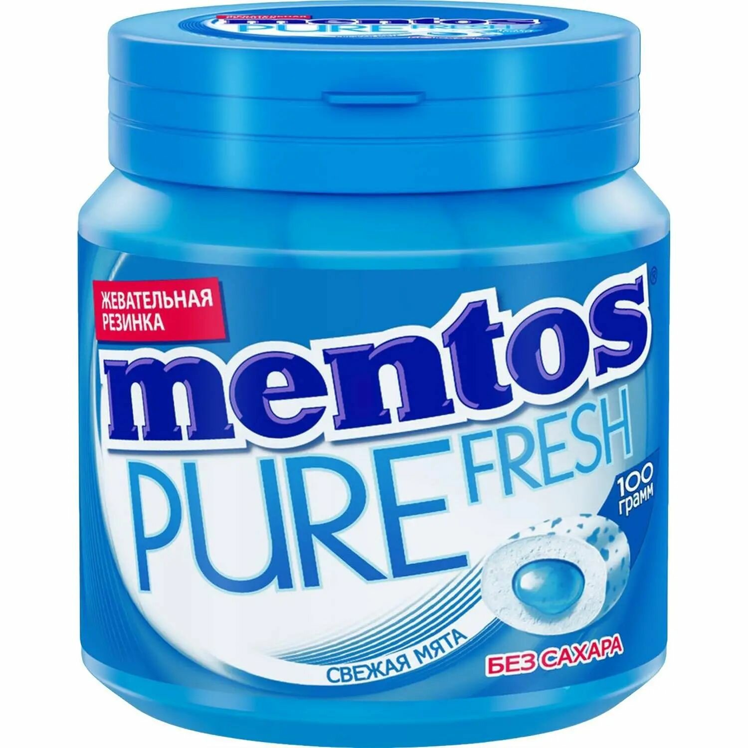 Mentos Жевательная резинка Pure Fresh вкус Свежая мята, 100г