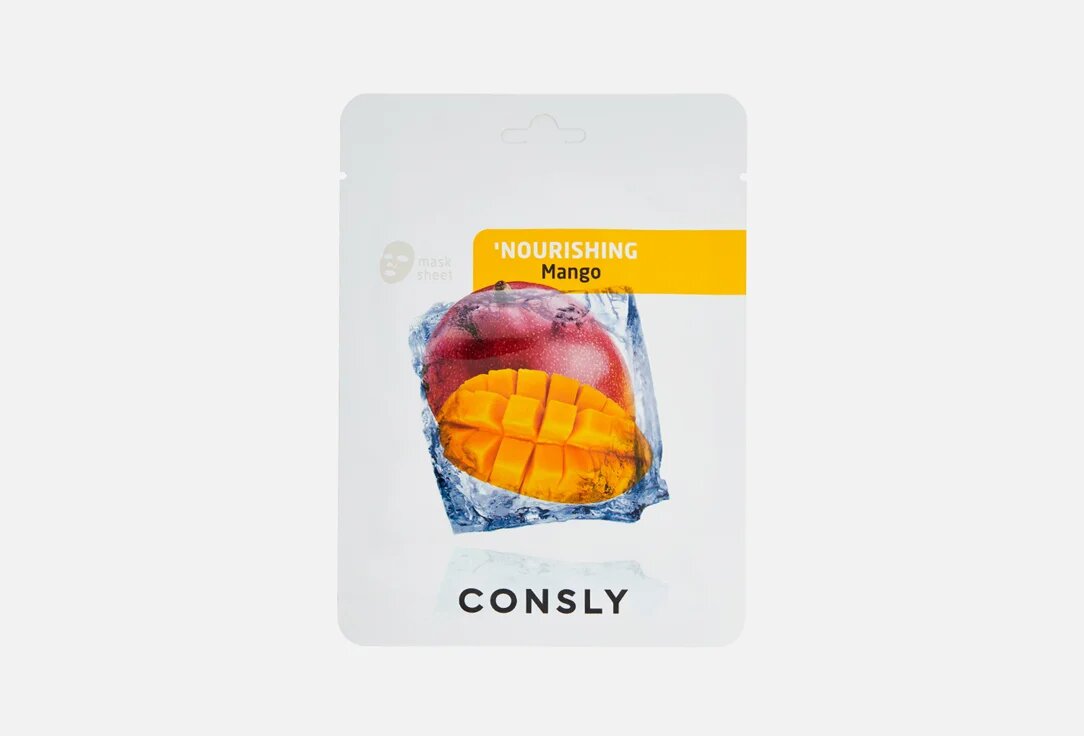 CONSLY Mango Nourishing Mask Pack Питательная тканевая маска с экстрактом манго 1шт
