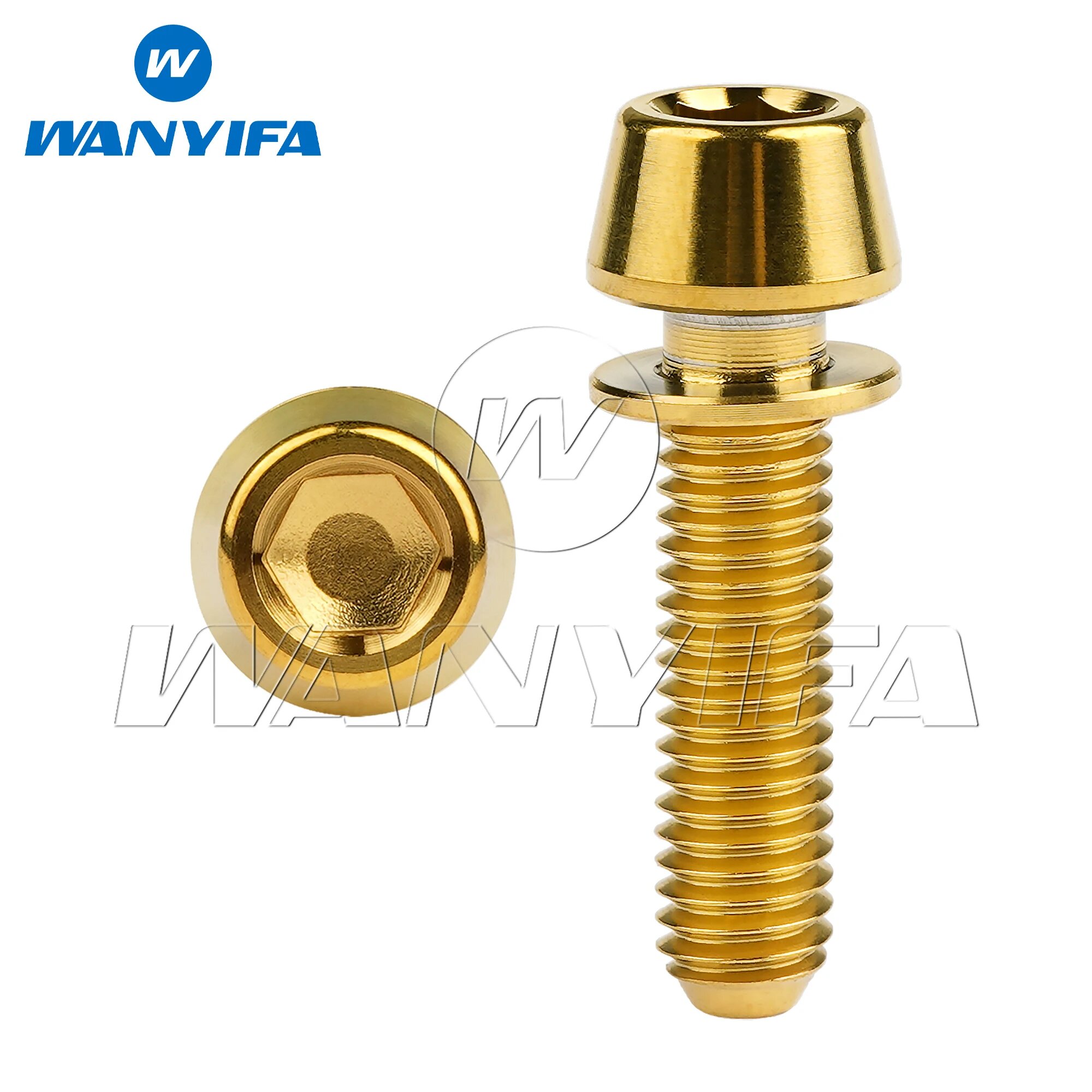 Wanyifa титановые болты M5/M6x16 18 20 25 мм M6, Gold(PVD), 20mm