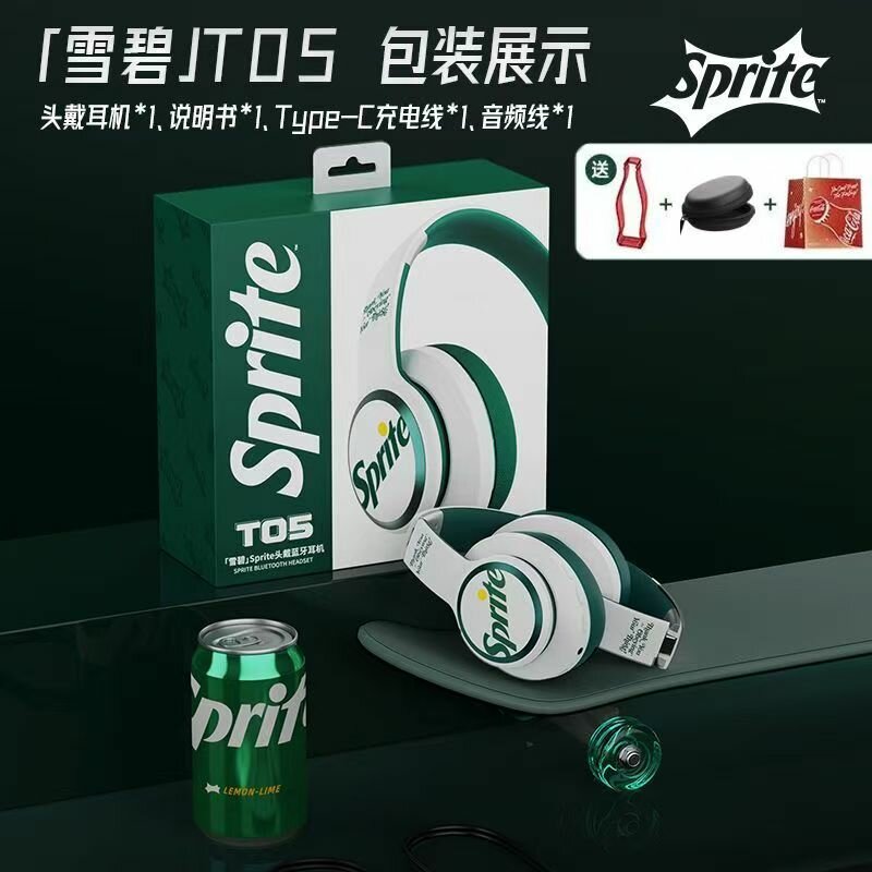 Беспроводные игровые наушники Coca-Cola T05 с ANC, Bluetooth 5.3, закрытый тип, белые