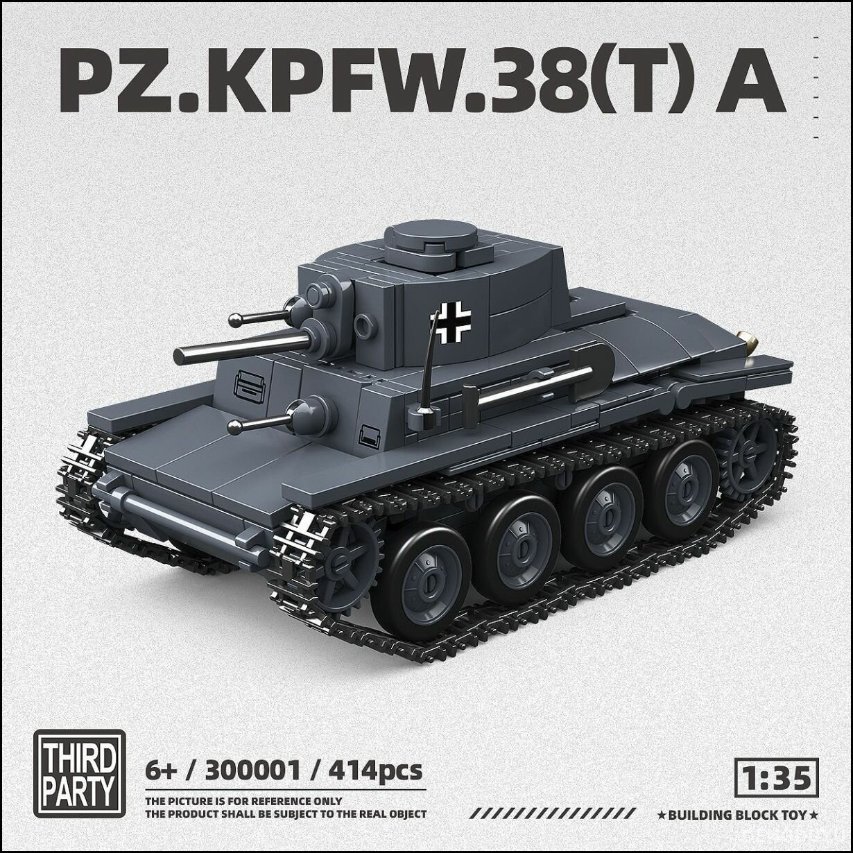 300001,38 T-Легкий танк, интеллектуальные конструкторские игрушки для мальчиков и детей