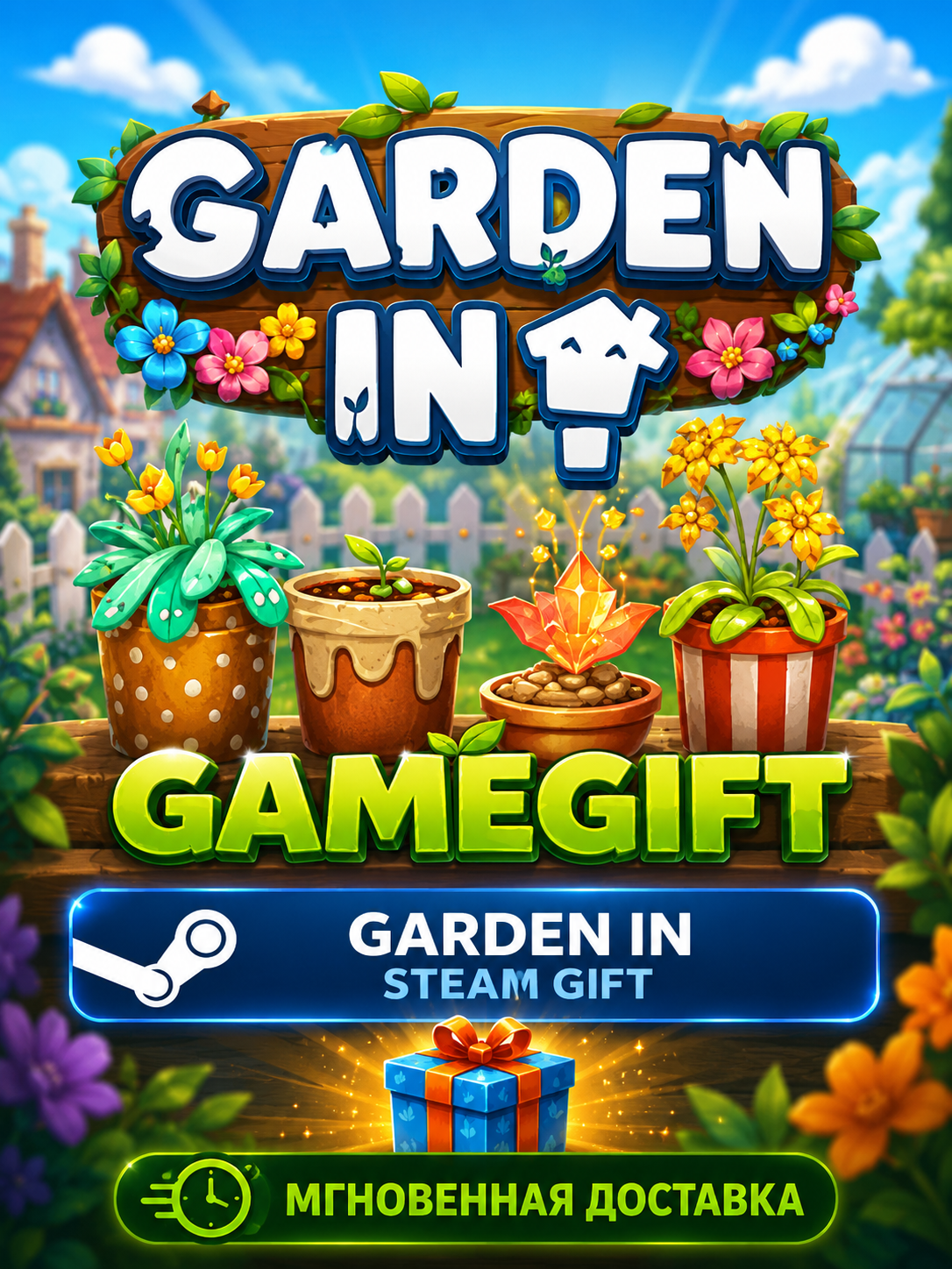 Игра Garden in! для STEAM ПК (PC) | Страна активации - Аргентина | Подарком на Ваш аккаунт | Автовыдача