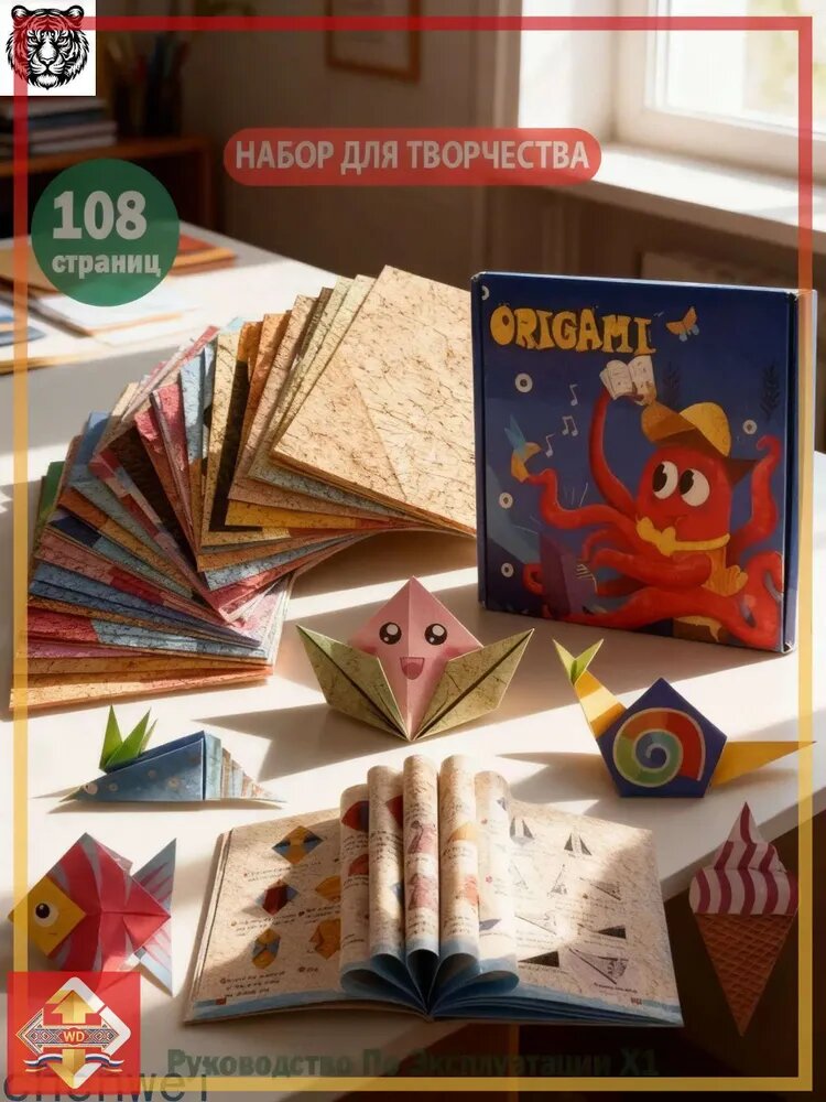 3D оригами набор из 108 цветных листов