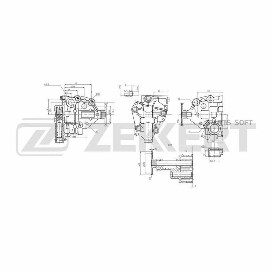ZEKKERT MS-1029 Насос масляный Nissan Qashqai (J10 NJ10) 07- X-Trail (T31 T32_) 07- Primastar (X83) 06- Renault ()
