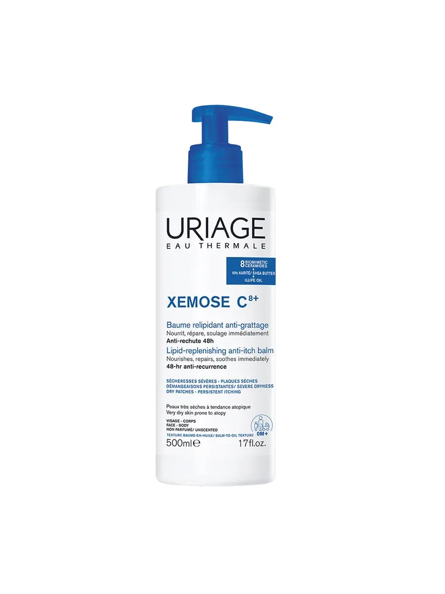 Uriage Xemose C8+ Бальзам успокаивающий липидовосстанавливающий с церамидами помпа 500 мл 1 шт