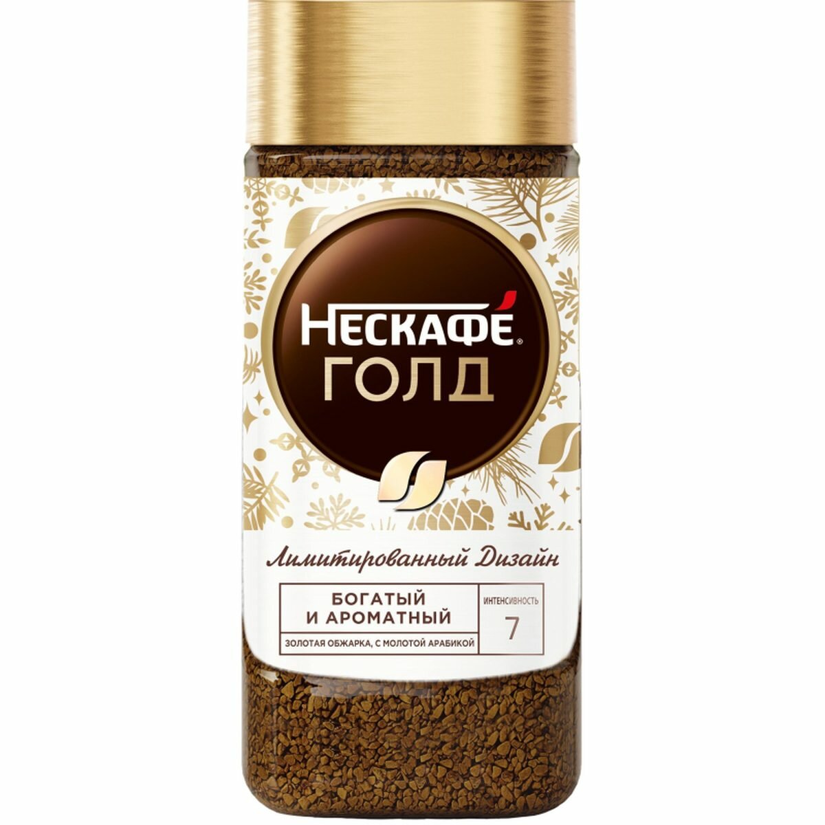 Кофе растворимый Nescafe Gold (190г, стекло)
