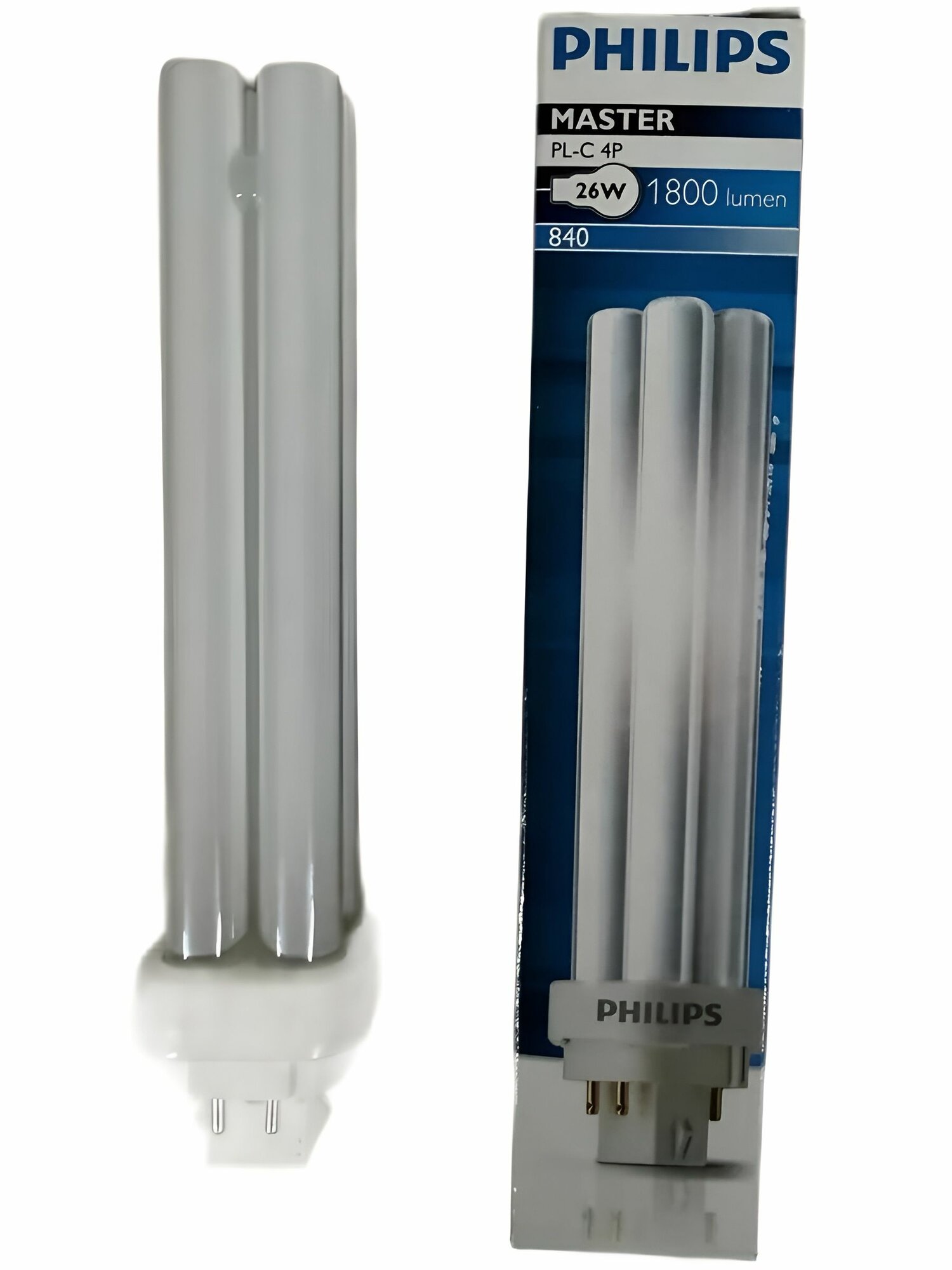 Лампа люминесцентная энергосберегающая КЛЛ 26 Вт PL-C 26/840 4P G24q-3 PHILIPS (927907384040)