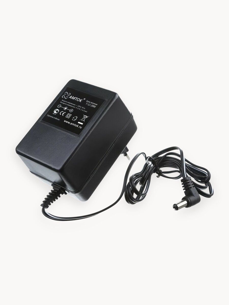 Блок питания AMTOK T-12-2000 трансформаторный, 12 В - 2 A, разъём 5.5*2.1
