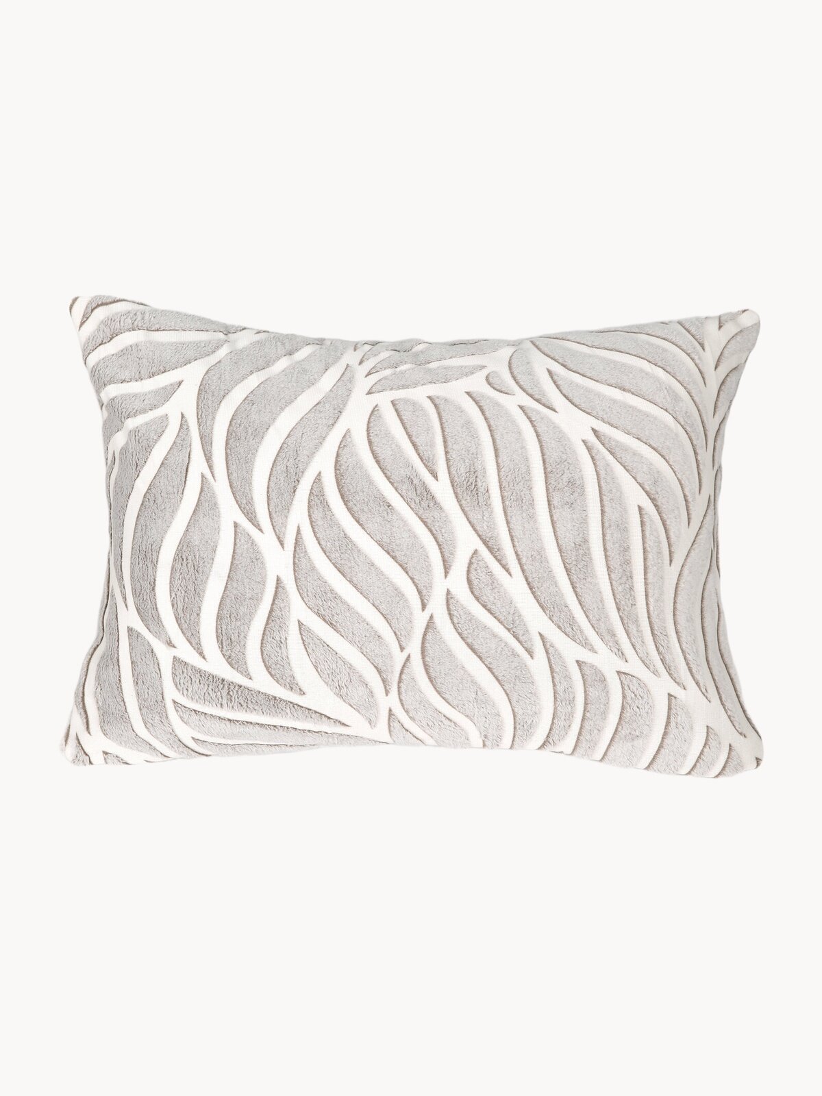 Комплект наволочек 2 штуки Lizzy Home из велсофта размер 50*70 см цвет серый лист