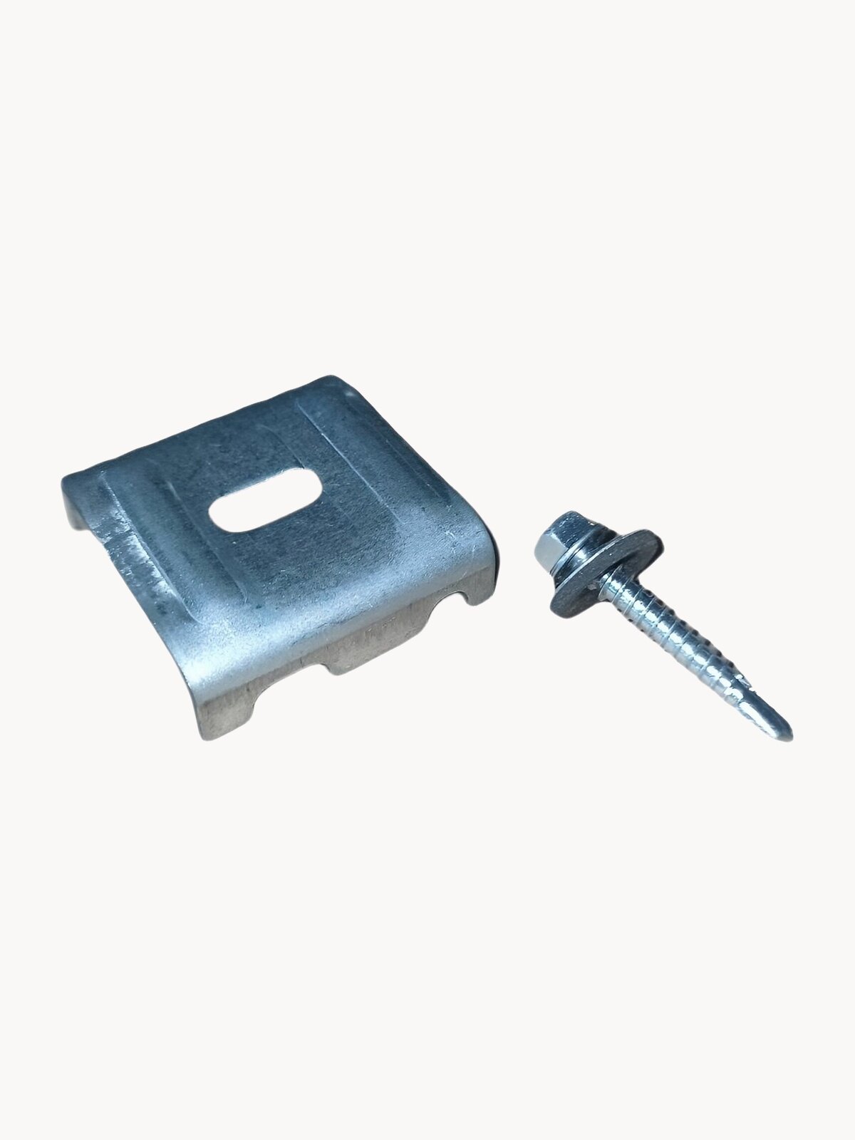 Крепление для 3D забора ХимЛесПром, скоба 40х40х2 мм, оцинкованное, с саморезом, комплект 50 шт