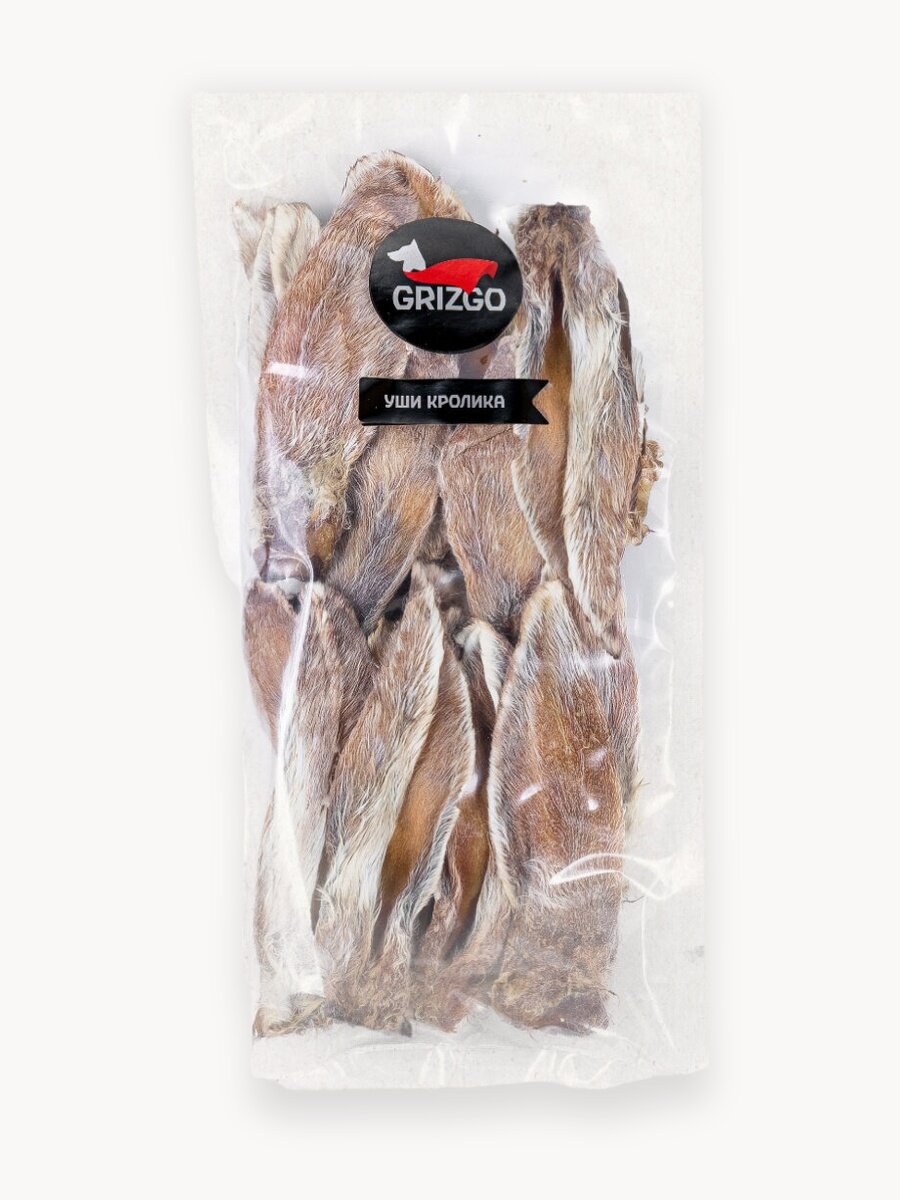 Уши кролика лакомство для собак и кошек 100 грамм GRIZGO гипоаллергенное