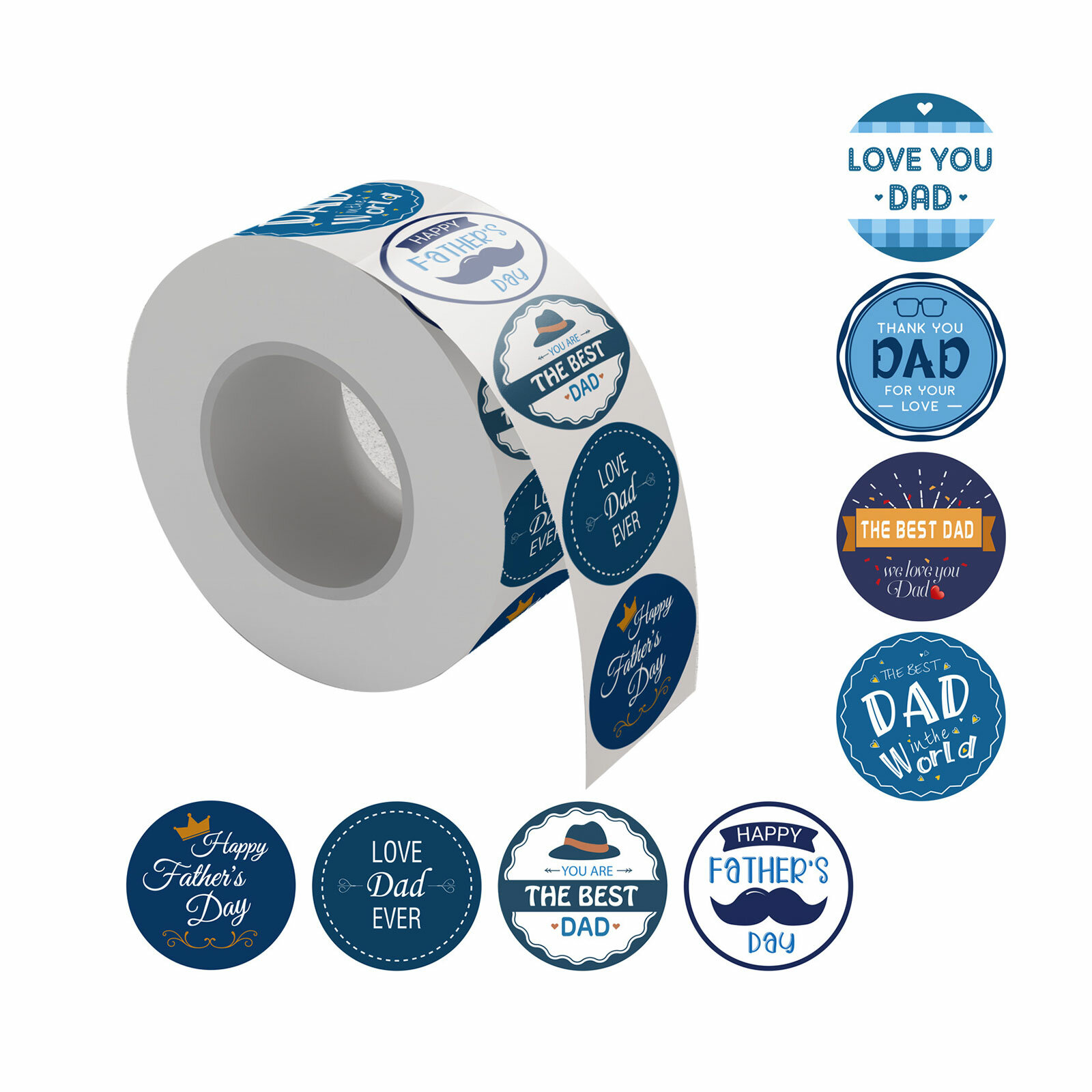 Father's Day Stickers 500pcs/roll Envelope Seal Label Tag Decal Supplies