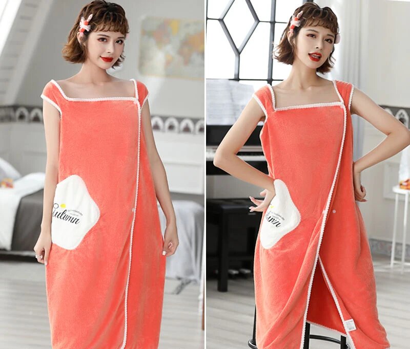 Милое банное полотенце большого размера, женское портативное сексуальное полотенце для душа, мягкое быстросохнущее впитывающее полотенце, приятное для кожи, прочное, 80x150cm, 1 шт, Оранжевый